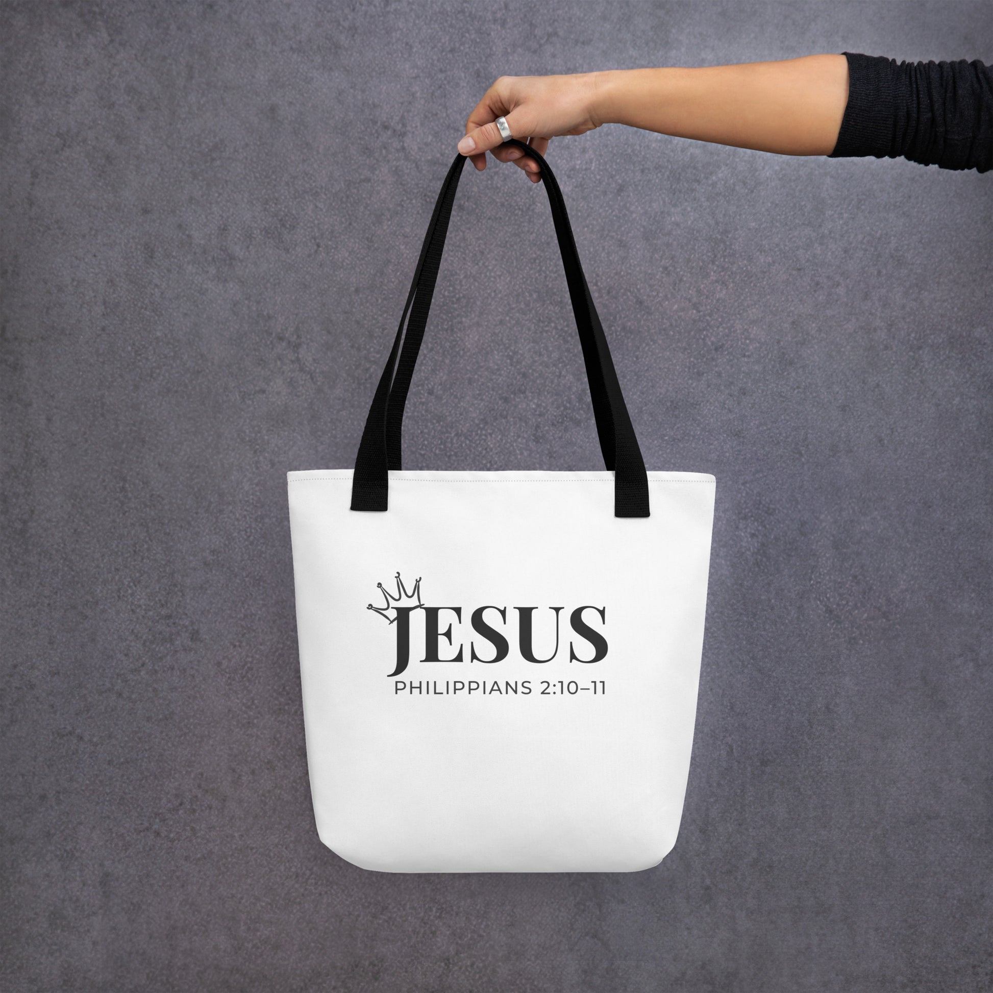 Jesus Tote Bag - Philippians 2:10-11 – Saint Label